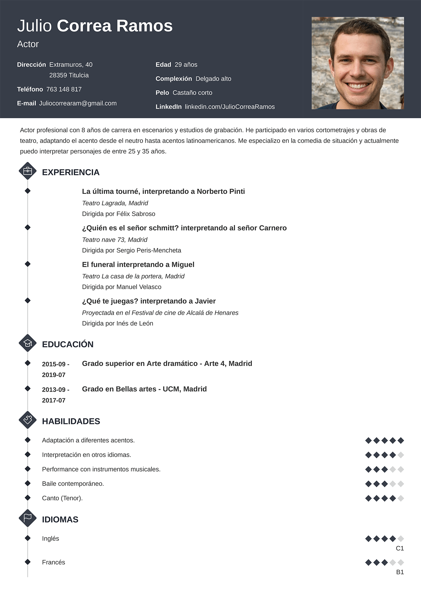 Ejemplos De Cv Curriculum Vitae Modelo Simple Para Trabajo Ejemplos De Cv Curriculum Vitae Modelo Simple Para Trabajo