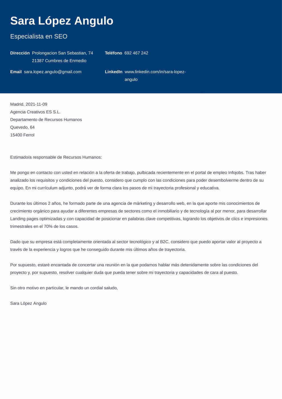 Ejemplos De Cartas De Promoción Laboral
