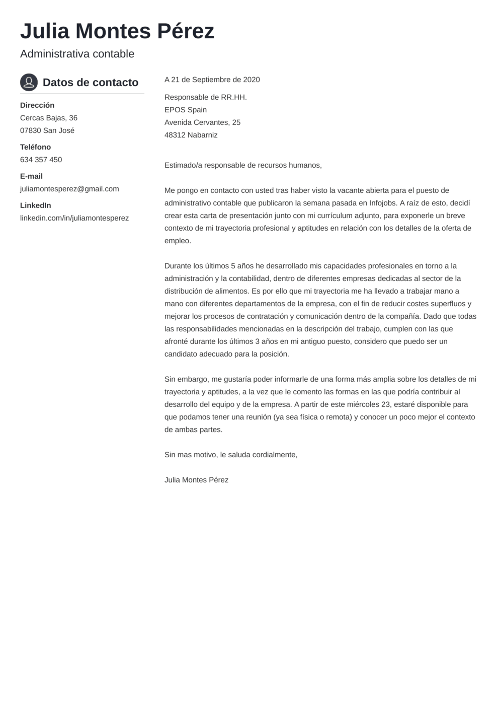 Ejemplo De Plantilla De Carta De Presentaci n De Curr culum Ejemplo De Plantilla De Carta De Presentaci n De Curr culum