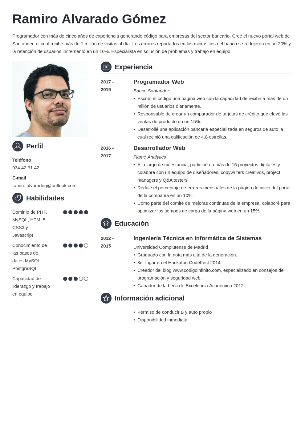 Ejemplos Cv Desarrollador Web Y Muestras Cv En Direct - vrogue.co Ejemplos Cv Desarrollador Web Y Muestras Cv En Direct - vrogue.co