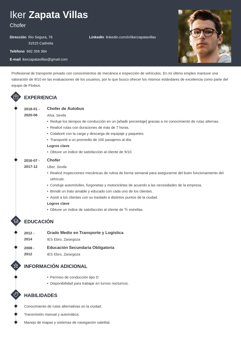 20 Plantillas de Curriculum Vitae Básico y Profesional